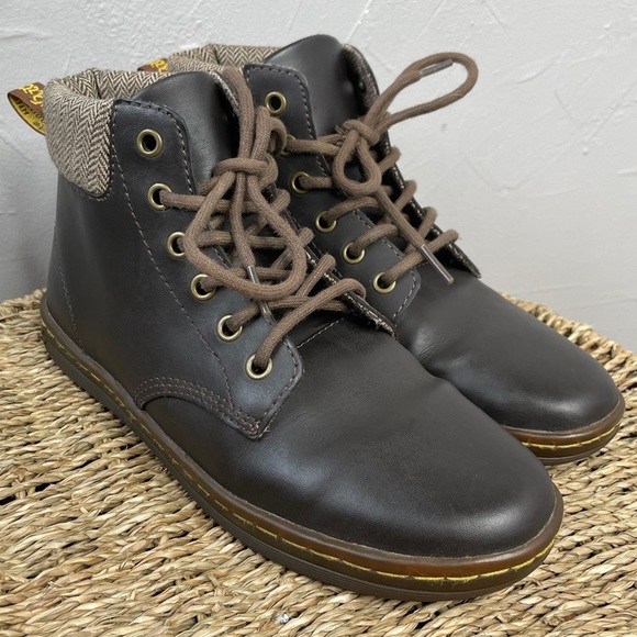 Dr. Martens | Shoes | Dr Martens Brown Leather Maelly Padded Collar ...